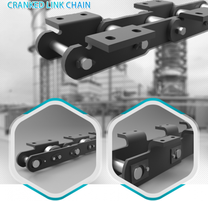 Shot Peening 40Cr Cranked Link Chain For Paver Load