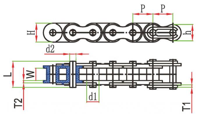 PC35 PC60 Plastic Roller Transmission Drive Chains