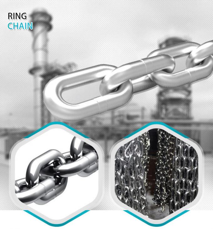 G80 Welded Galvanized Steel Lifting Chain Dia 1.5mm To 35mm Round Link ...
