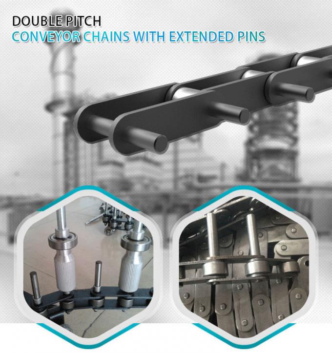C2060 C2080 Double Pitch Conveyor Chains With Extended Pins