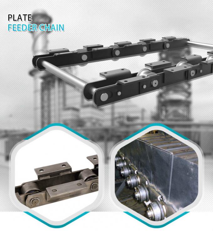 F Type Scraper Conveyor Chains ISO9001 Welded Casting 110mm