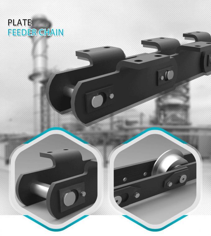 Dia 150mm F Flanged Rollers Steel Apron Feeder Chain 320mm Pitch