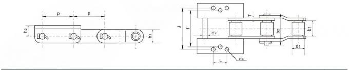 Abrasion Resistant Scraper Stacker Reclaimer Chain Large Size