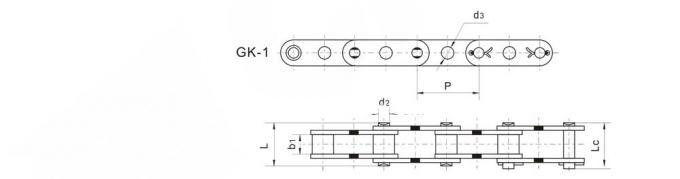 C2060 C2080 Double Pitch Conveyor Chains With Extended Pins