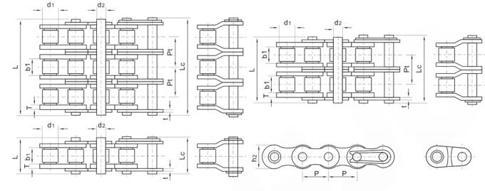 B Series Short Pitch Carbon Steel Roller Chain 04B 05B 06B