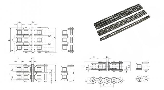 Simplex Duplex Triplex Transmission Drive Chain 6.35-19.05mm Short Pitch